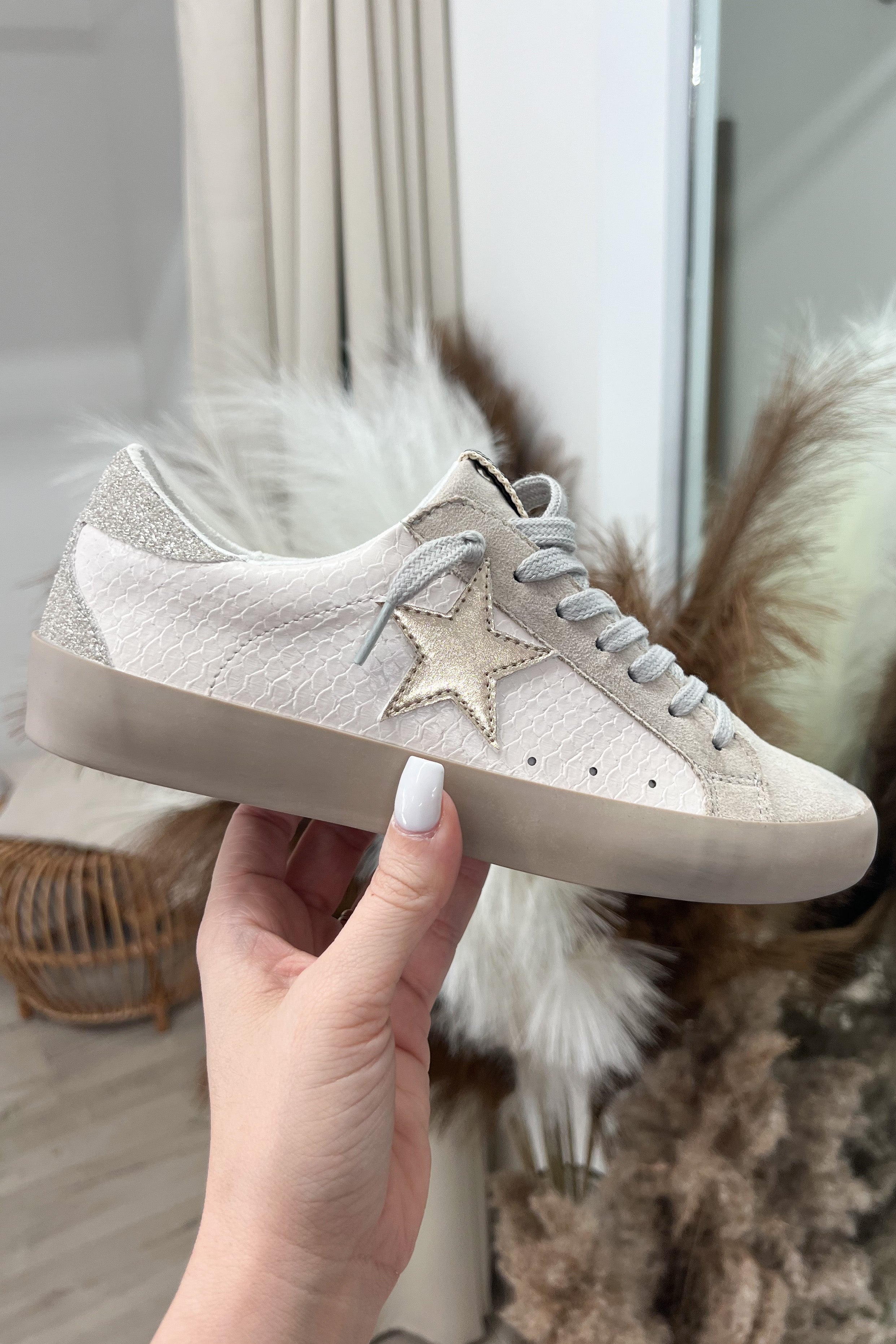Shu Shop Paula Sneakers (Bone Snake) – Happily Ever Aften