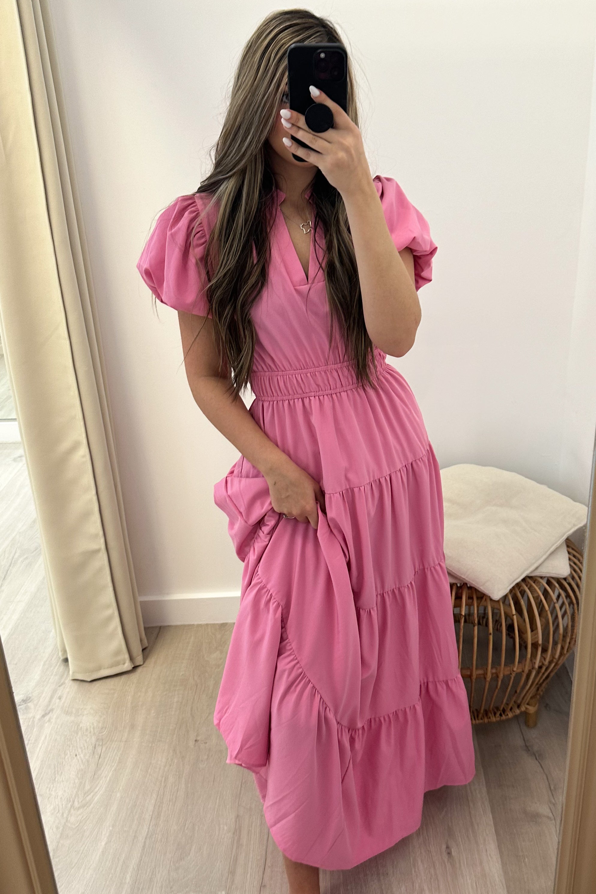 "Sunday Brunch" Maxi Dress (Pink) – Happily Ever Aften